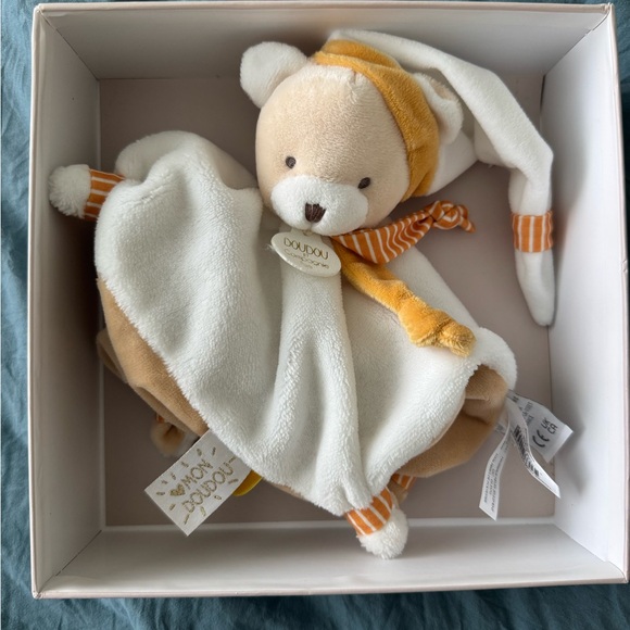 Toys | Doudou Bear Lovey With Hat | Poshmark